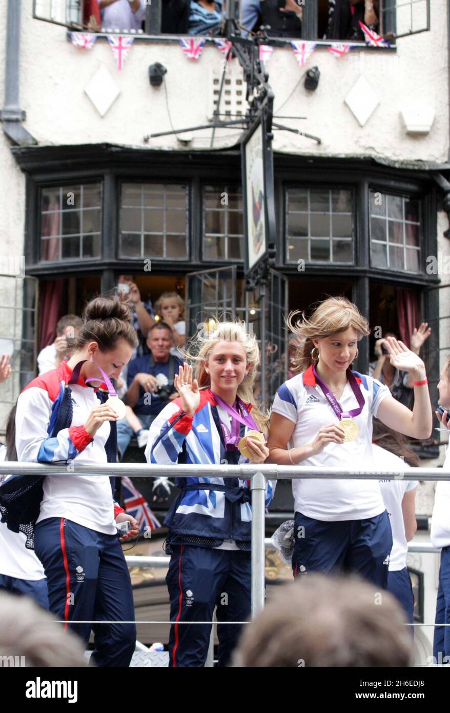 The GB Olympic and Paralympic parade down Fleet street in London Stock ...