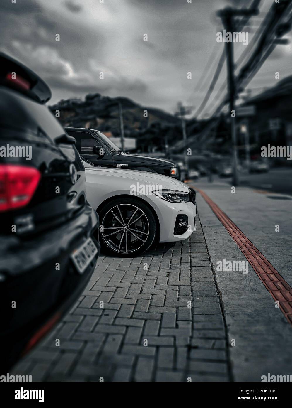 BELO HORIZONTE, BRAZIL - Oct 15, 2021: A vertical shot of a new BMW ...