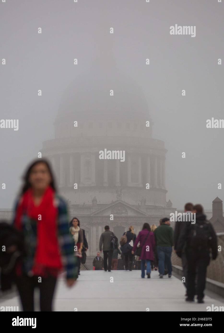 Fog covered landmarks across London this morning including the Shard ...