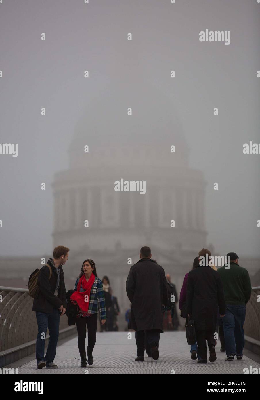 Fog covered landmarks across London this morning including the Shard ...