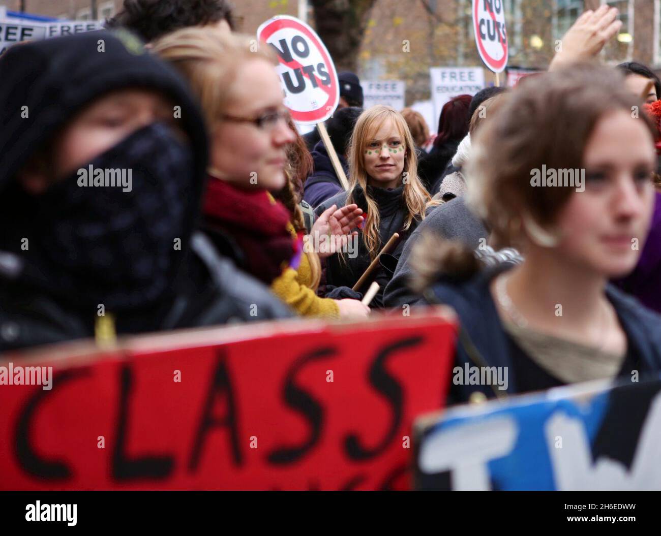 Student demonstration in central London this afternoon Stock Photo - Alamy