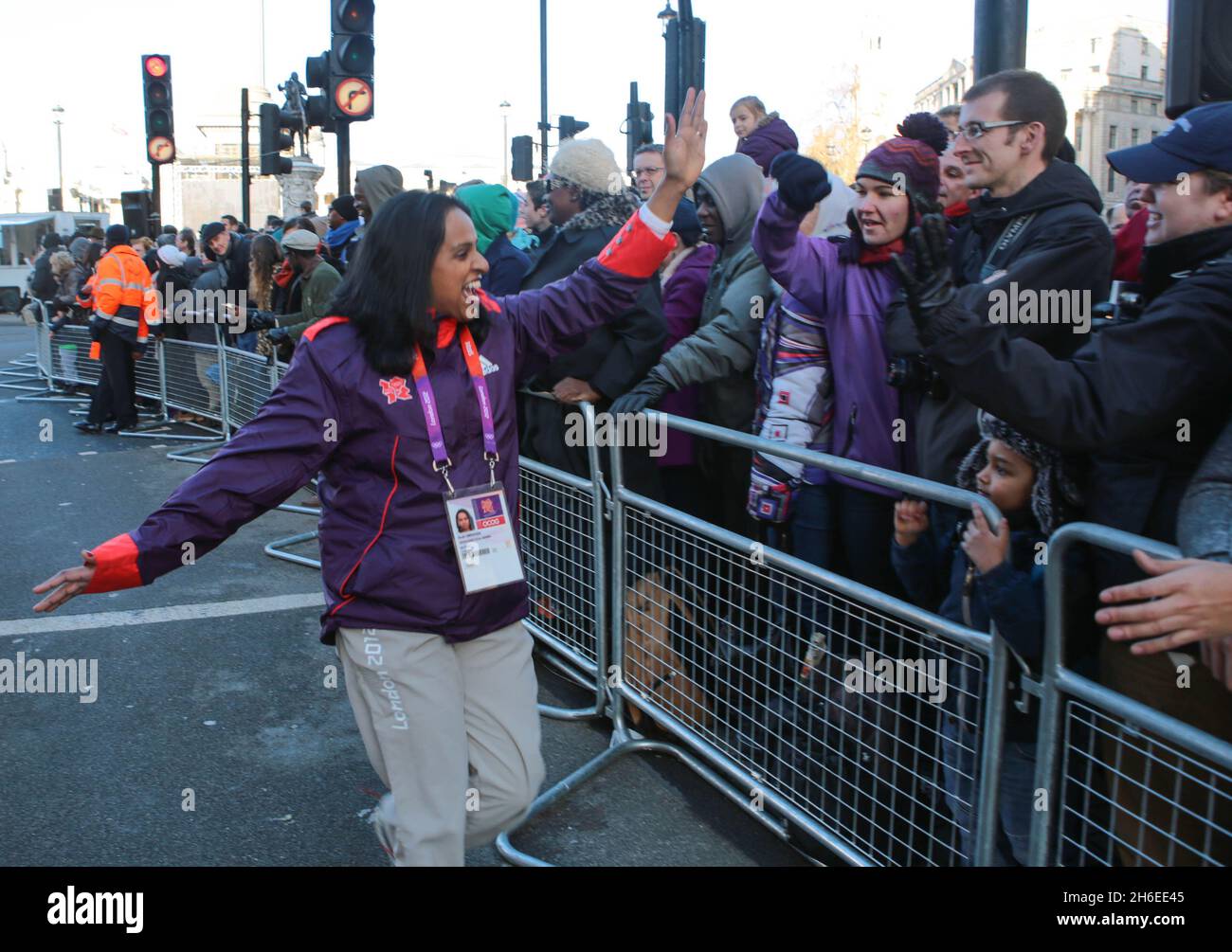 Olympic Games Makers at the New Year's Day Parade in London Stock Photo ...