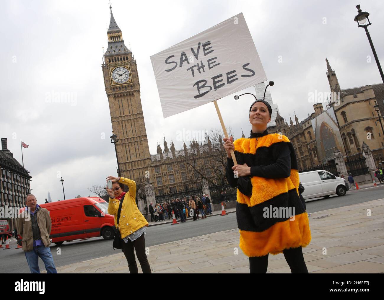 A group of beekeepers and enthusiasts held a protest outside Parliament ...