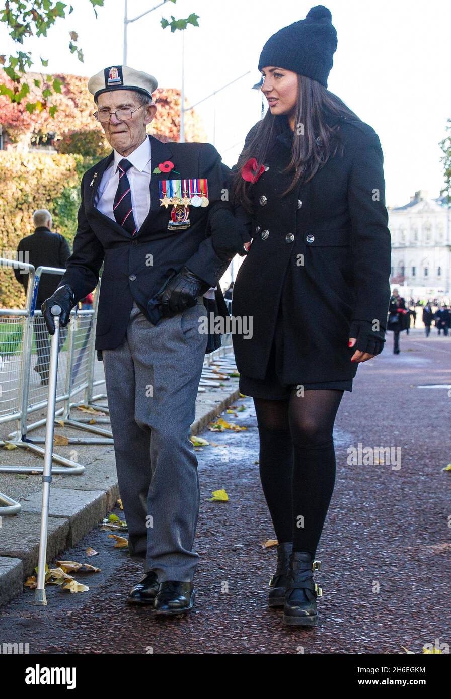 War Veterans took part in a Remembrance Sunday parade by the Cenotaph ...