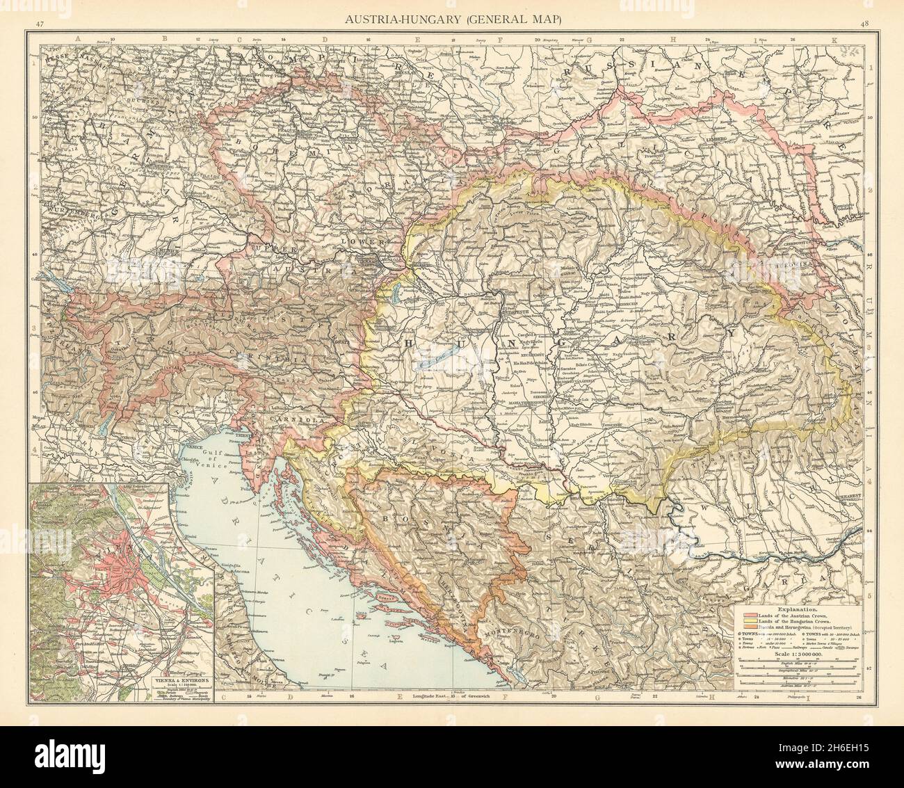 Austria hungary map 19th century hi-res stock photography and images ...