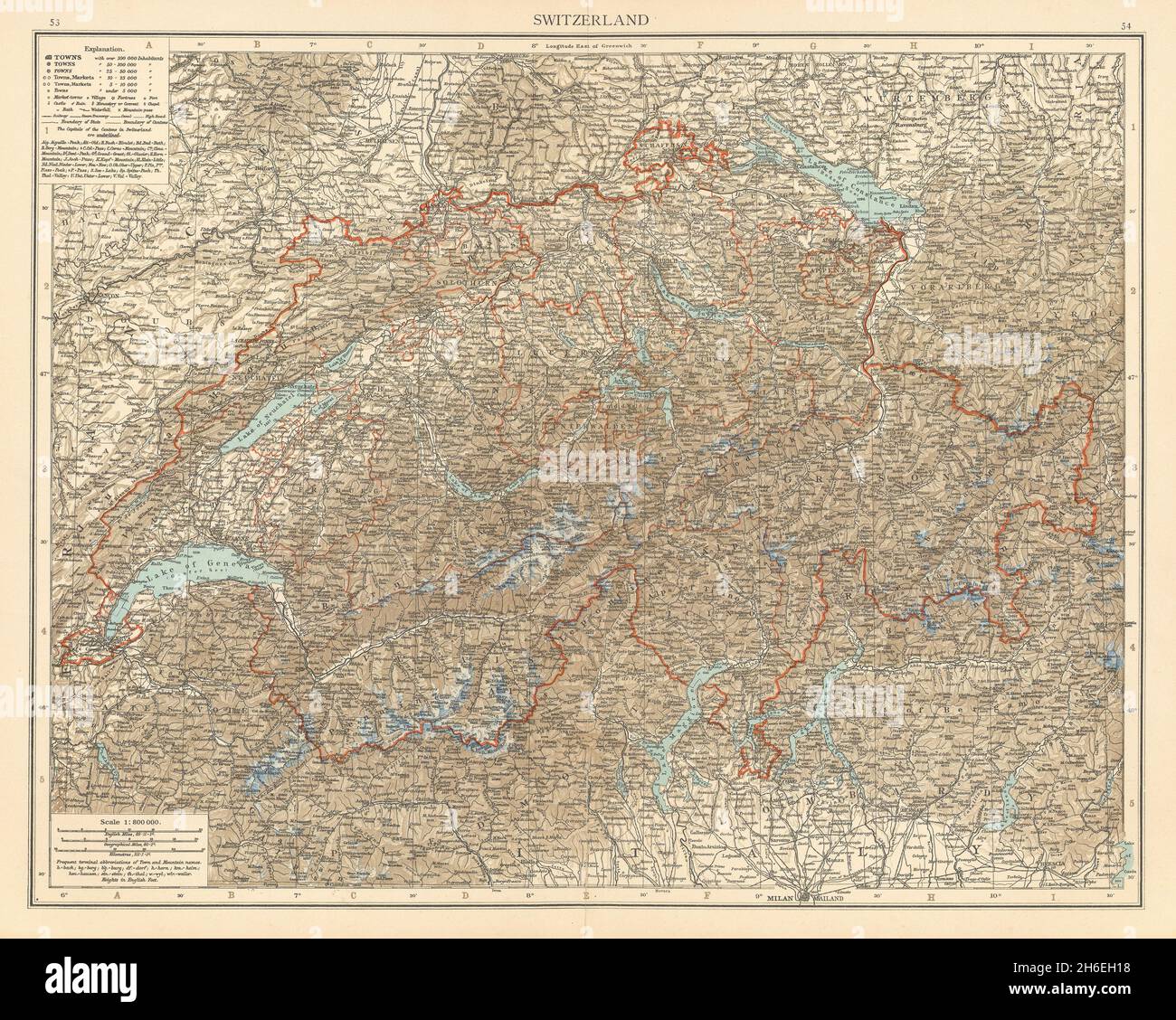 Map of the italian alps hi-res stock photography and images - Alamy