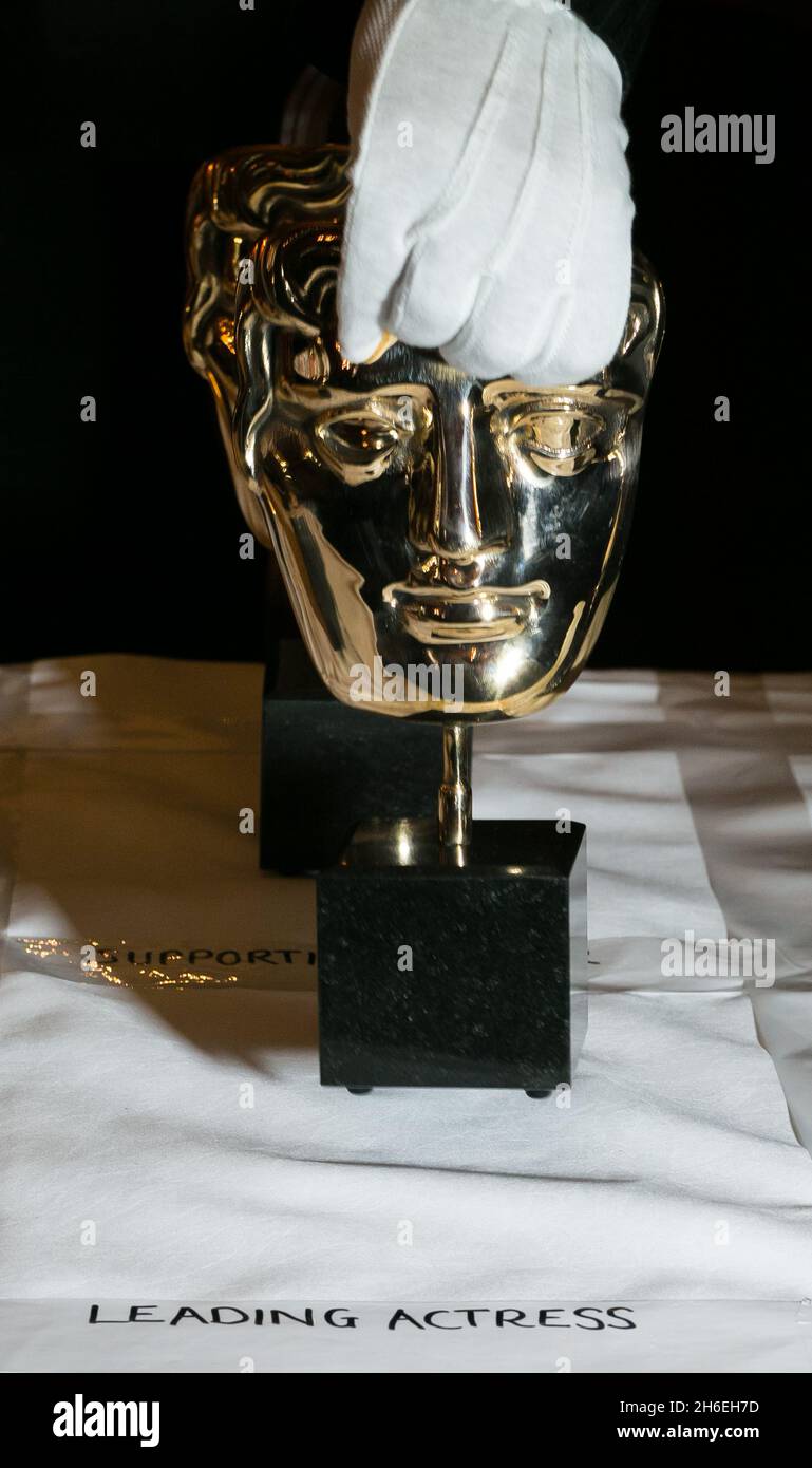 The iconic BAFTA masks at The Savoy hotel in preparation for this ...