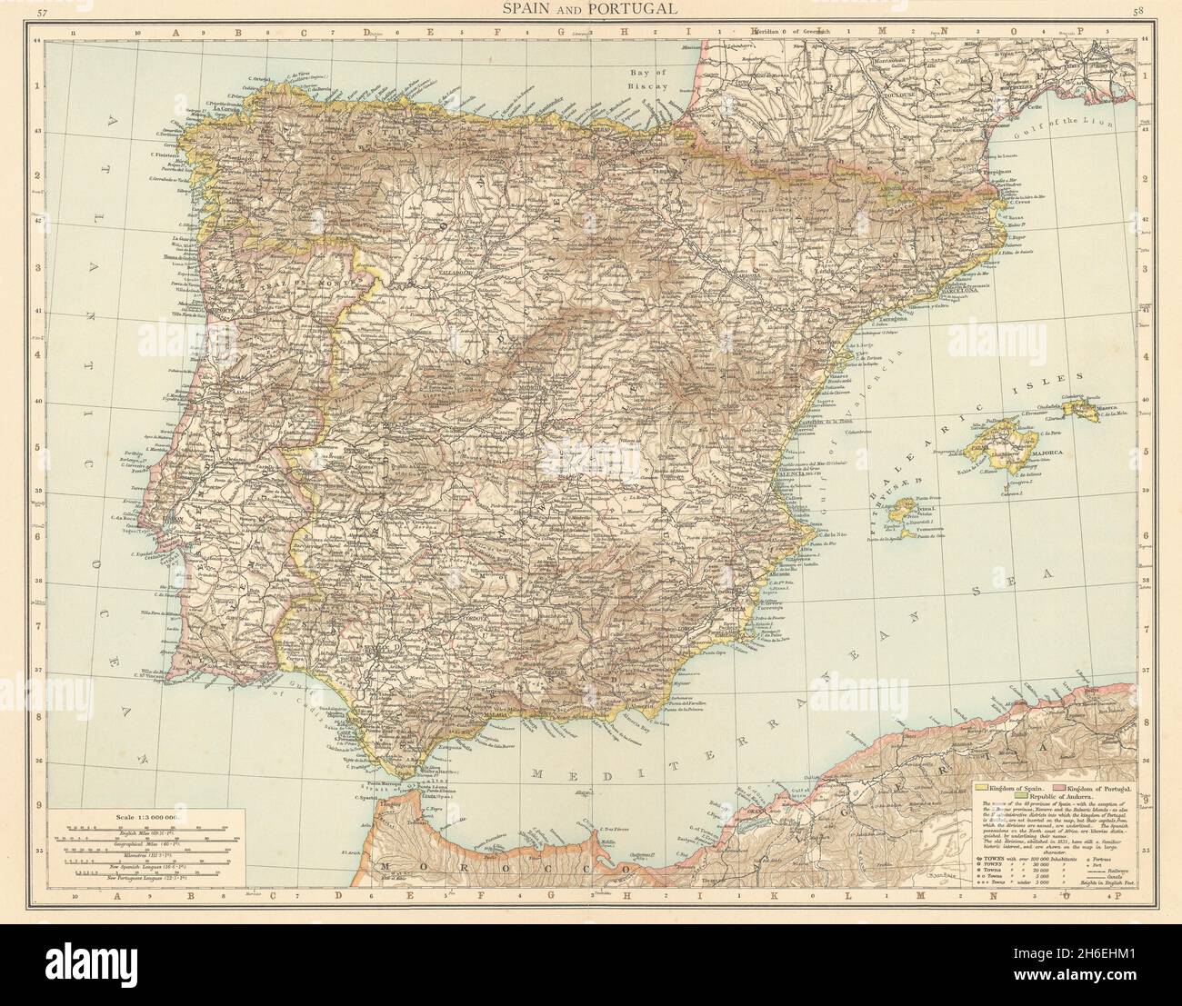 Spain map plan hi-res stock photography and images - Alamy