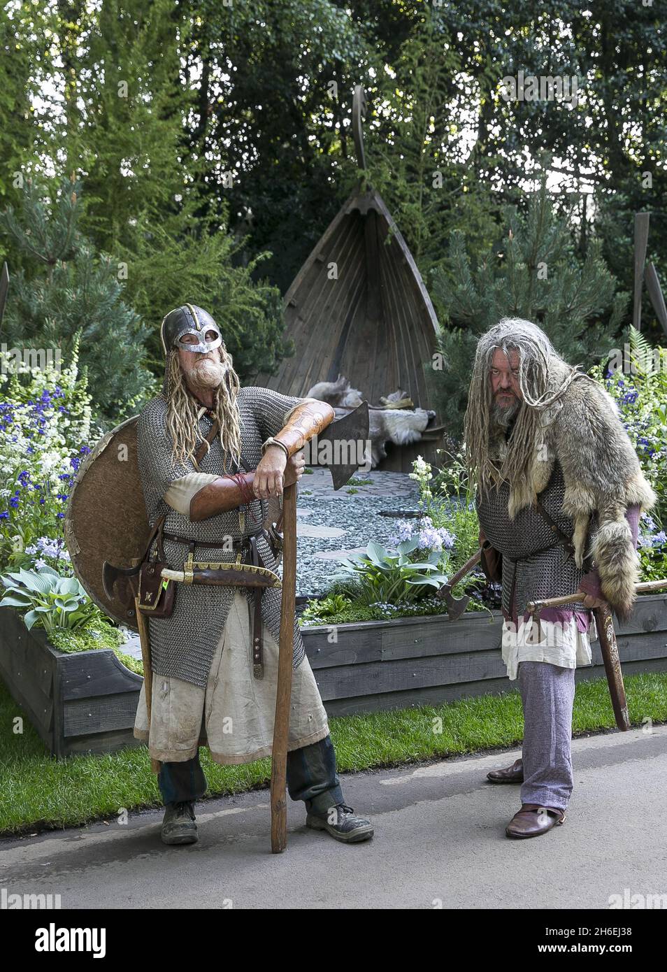 Vikings attending the RHS Chelsea Flower Show in Chelsea, London Stock ...