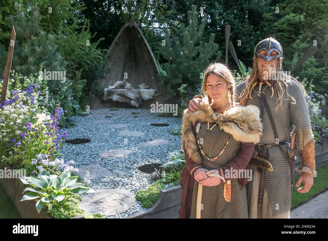 Vikings attending the RHS Chelsea Flower Show in Chelsea, London Stock ...