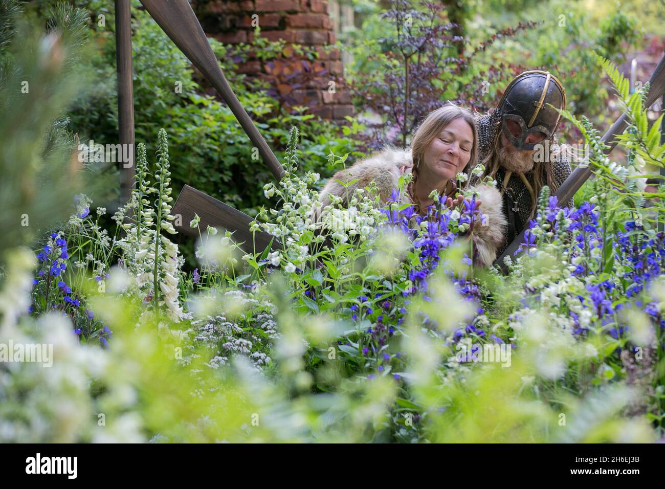 Vikings attending the RHS Chelsea Flower Show in Chelsea, London Stock ...