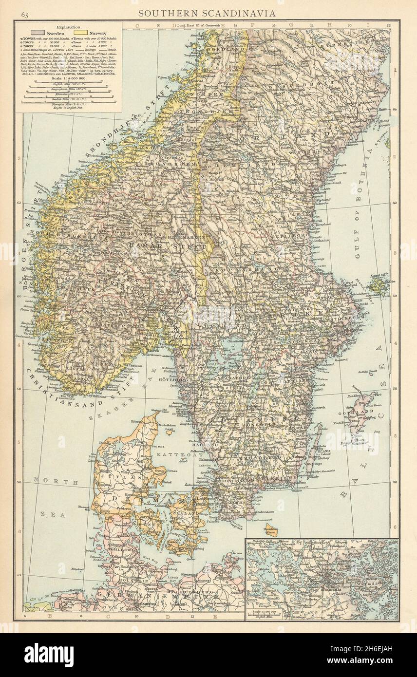 Map of sweden and denmark hi-res stock photography and images - Alamy