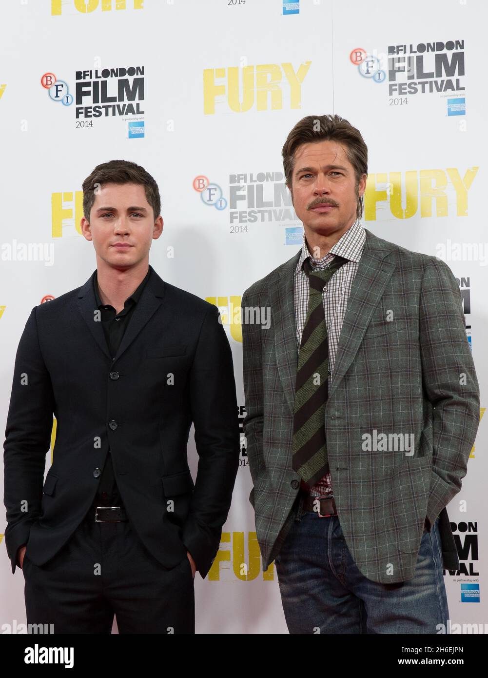 Brad pitt logan lerman fury hi-res stock photography and images - Alamy