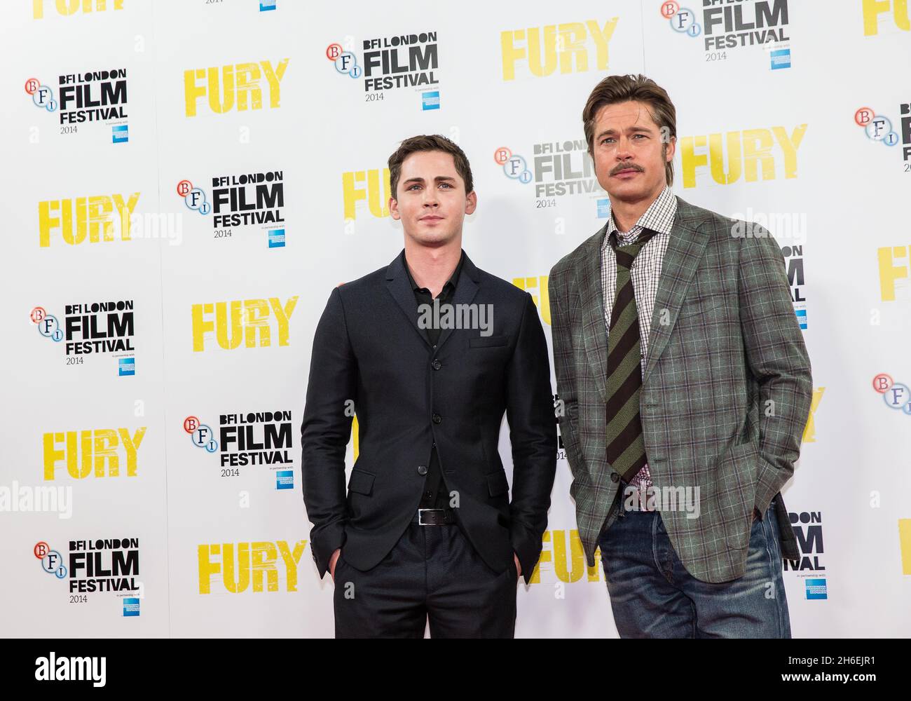 Logan lerman brad pitt hi-res stock photography and images - Alamy
