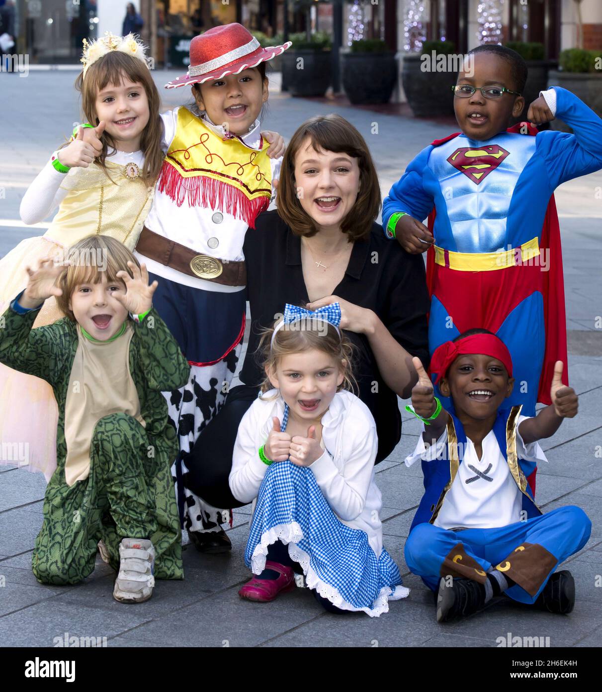 Carey Mulligan and children dressed as favourite film characters from ...