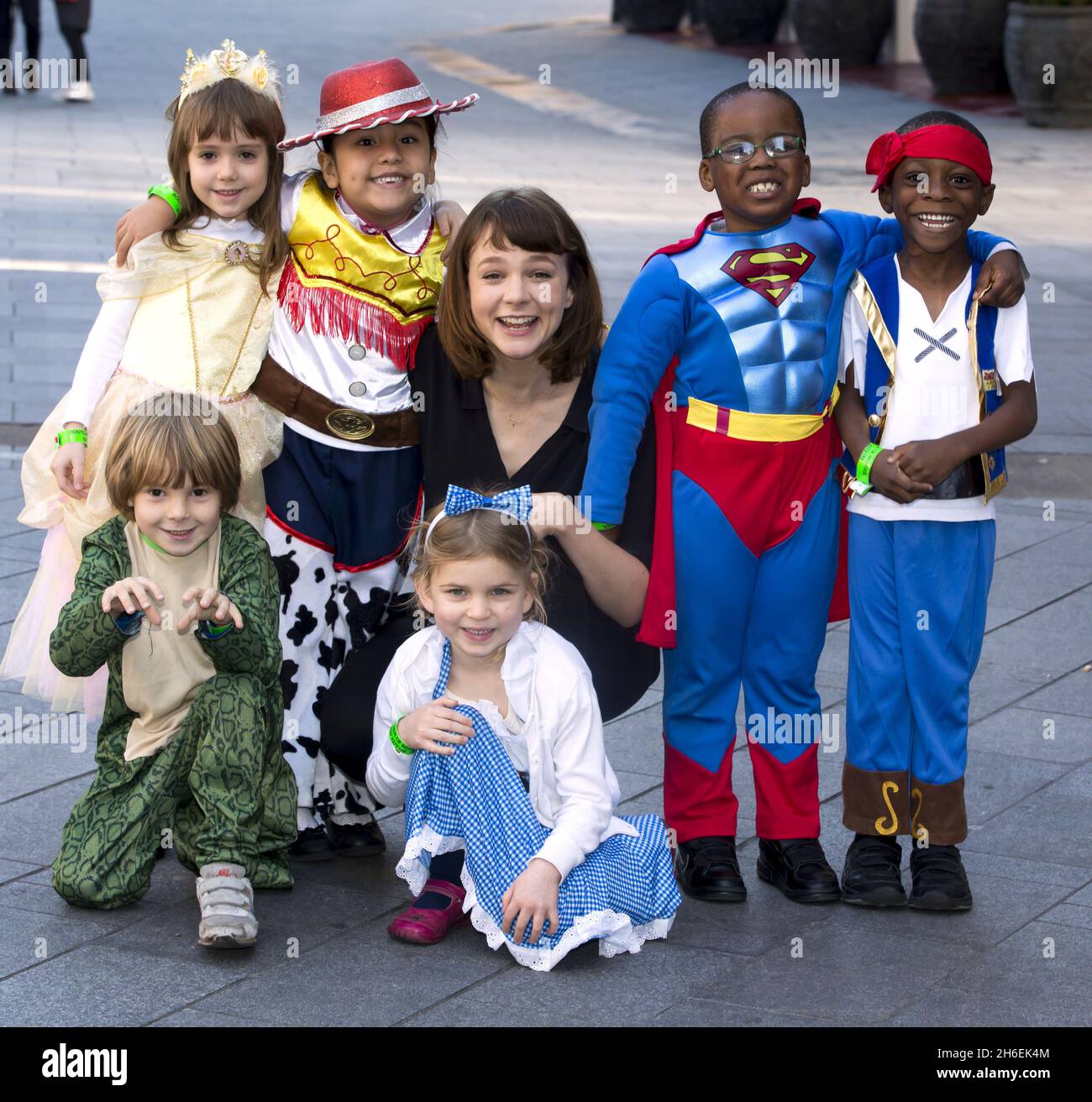 Carey Mulligan and children dressed as favourite film characters from ...