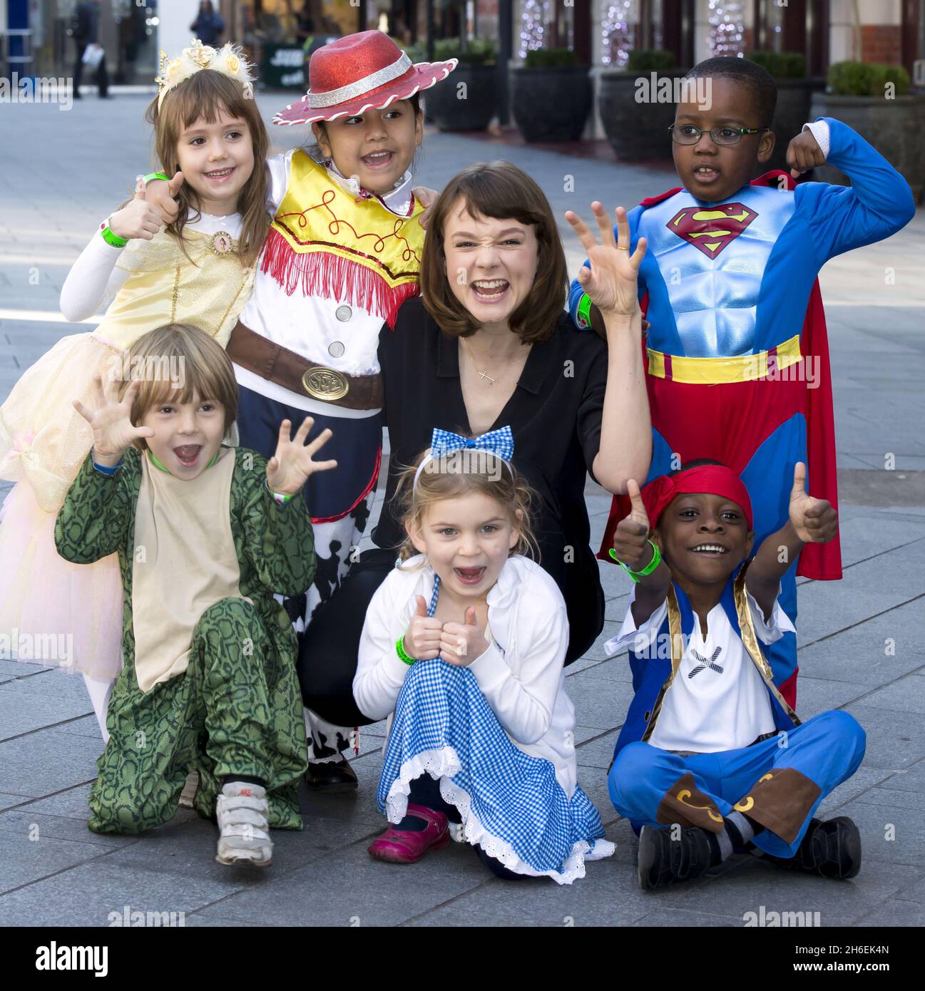 Carey Mulligan and children dressed as favourite film characters from ...