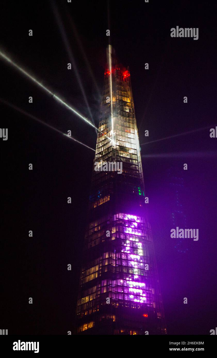 The Shard lights up to ring in 2015 with Western Europe's highest ...