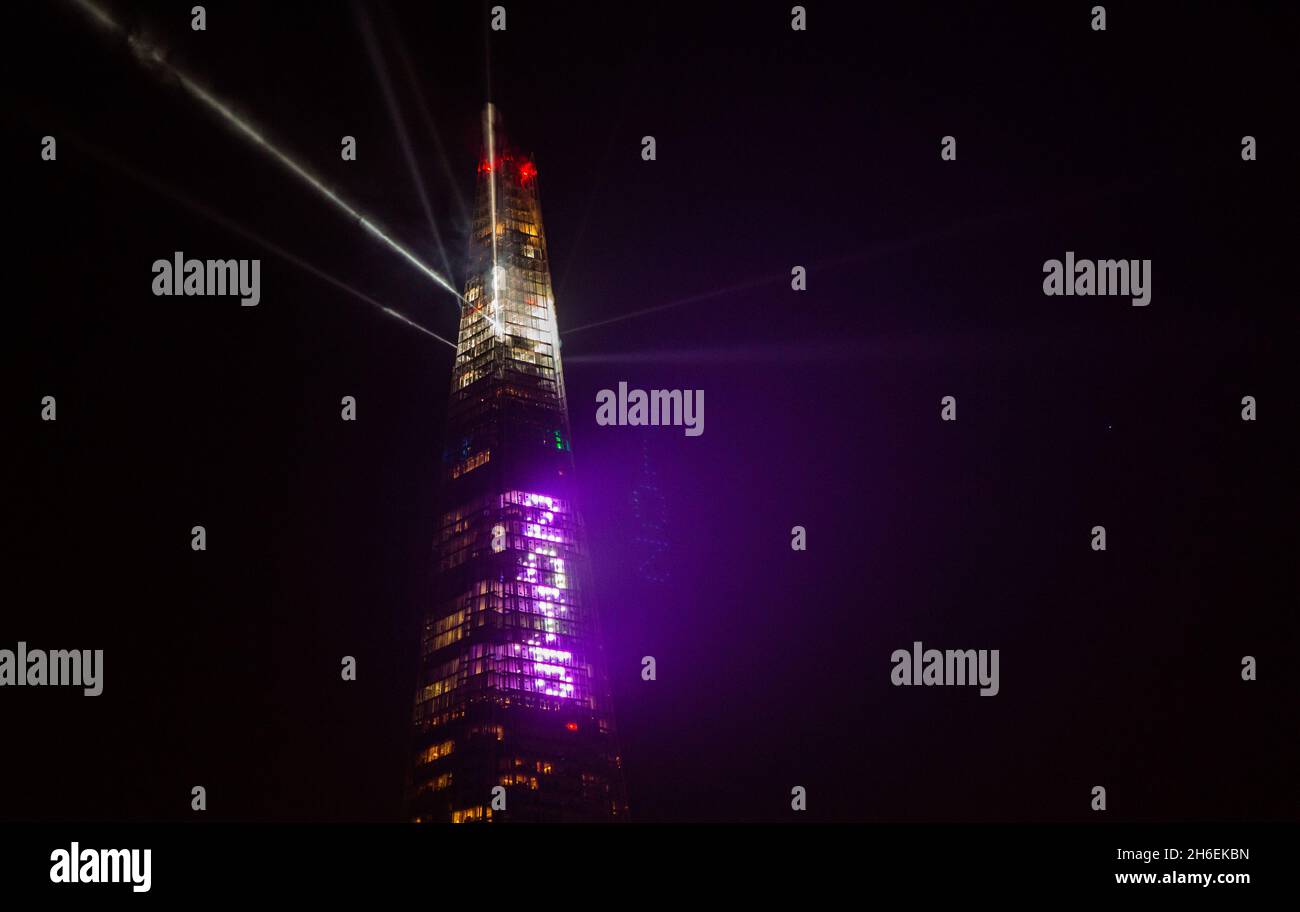 The Shard lights up to ring in 2015 with Western Europe's highest ...