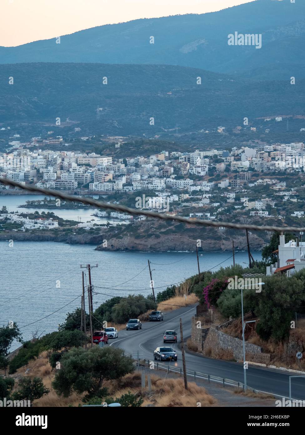 Power Pole on the Island of Crete, Greece Stock Photo - Alamy