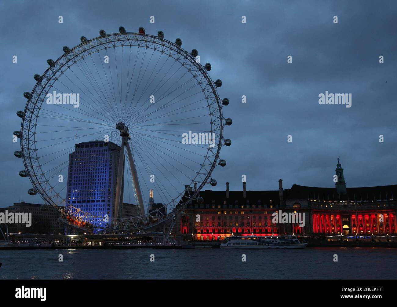 London landmarks have been lit in the colours of the French national ...