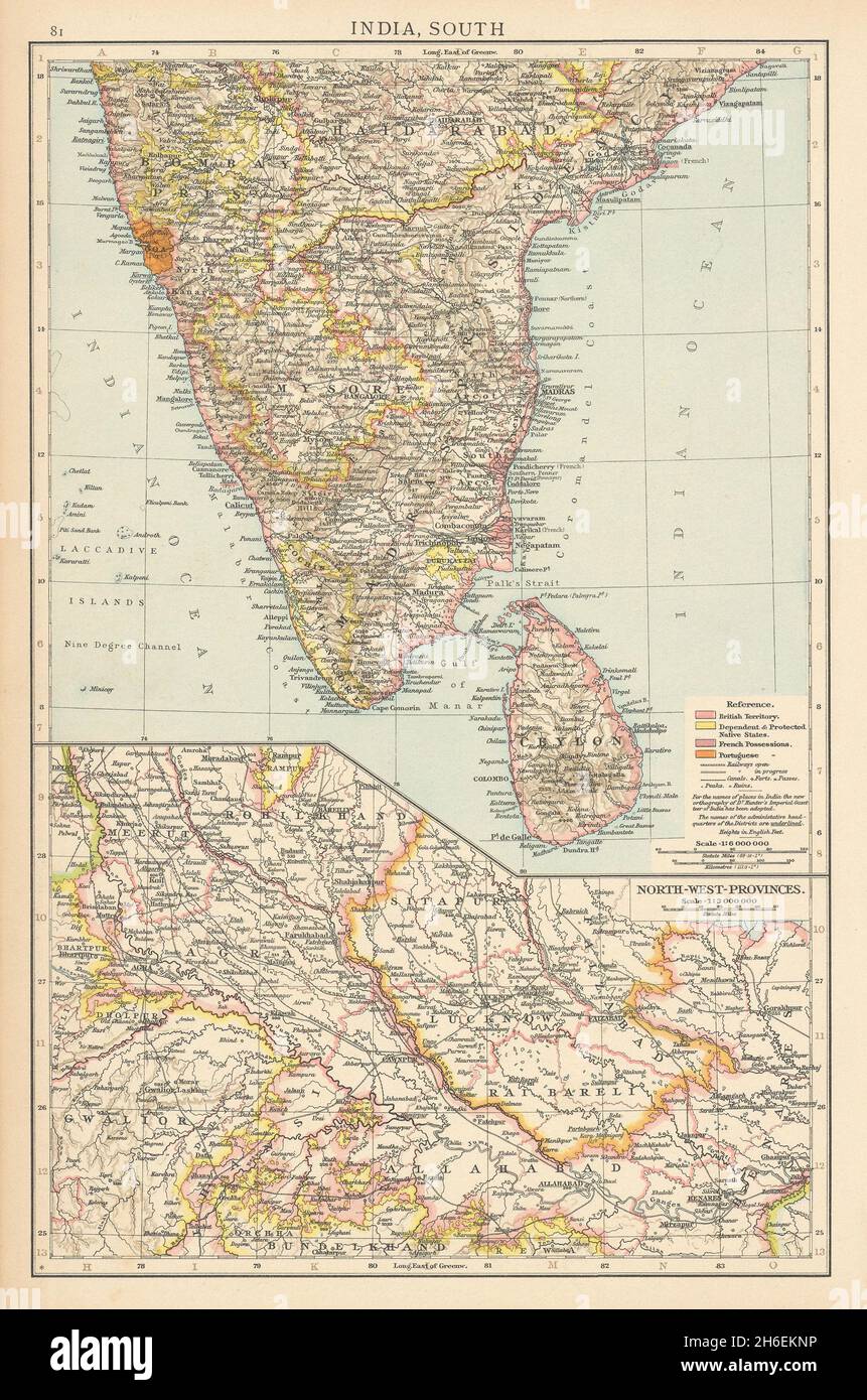 Vintage map of goa hi-res stock photography and images - Alamy