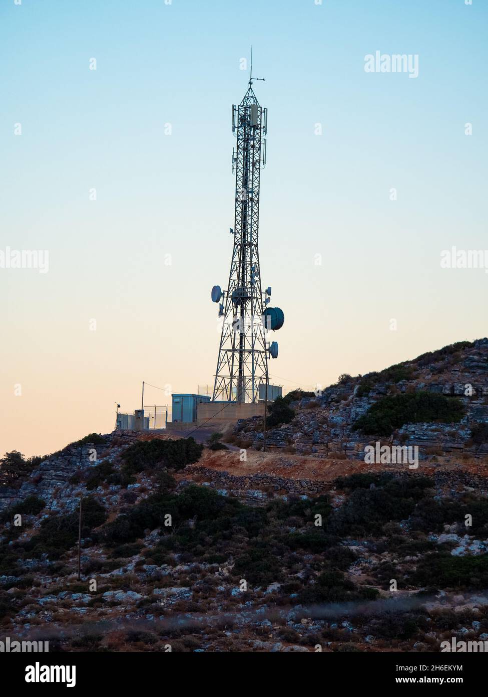Power Pole on the Island of Crete, Greece Stock Photo - Alamy