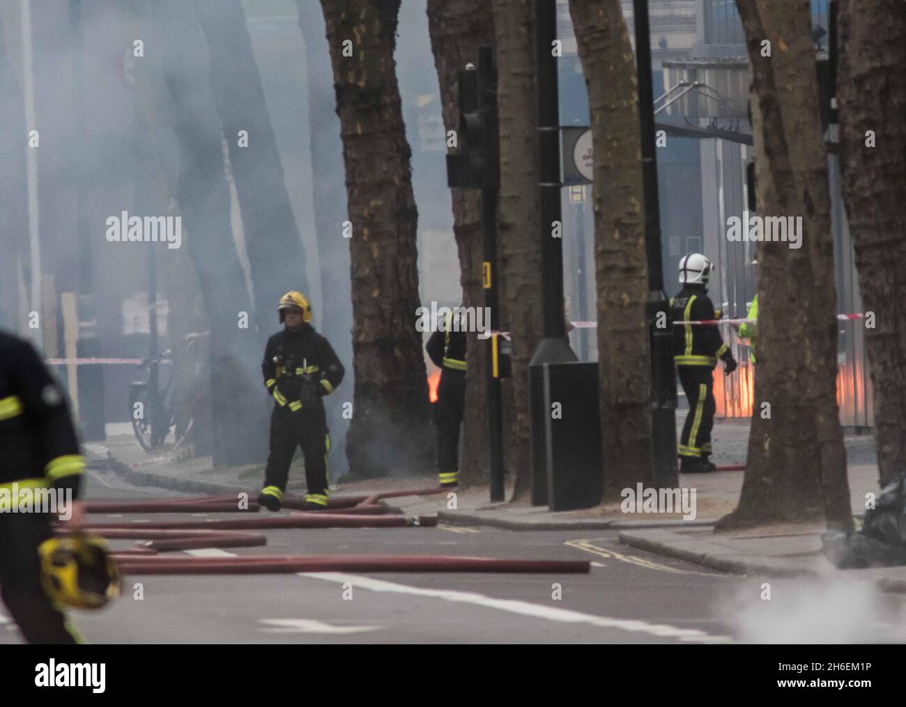 Fire crews are still working on a fire underground at Holborn this ...