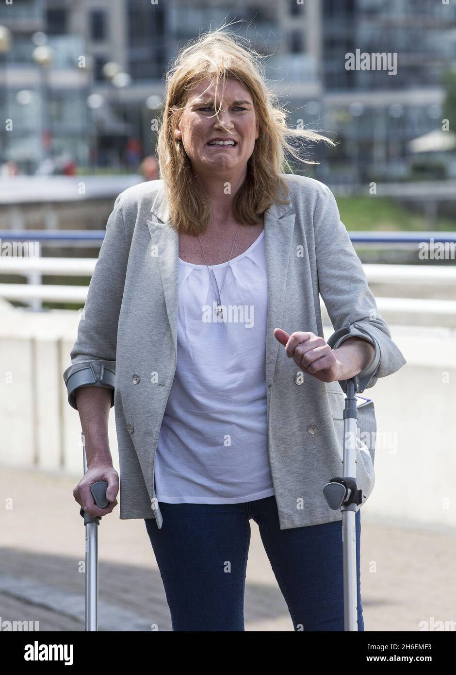 Sally Bercow, wife of John Bercow leaves her flat in Battersea this ...
