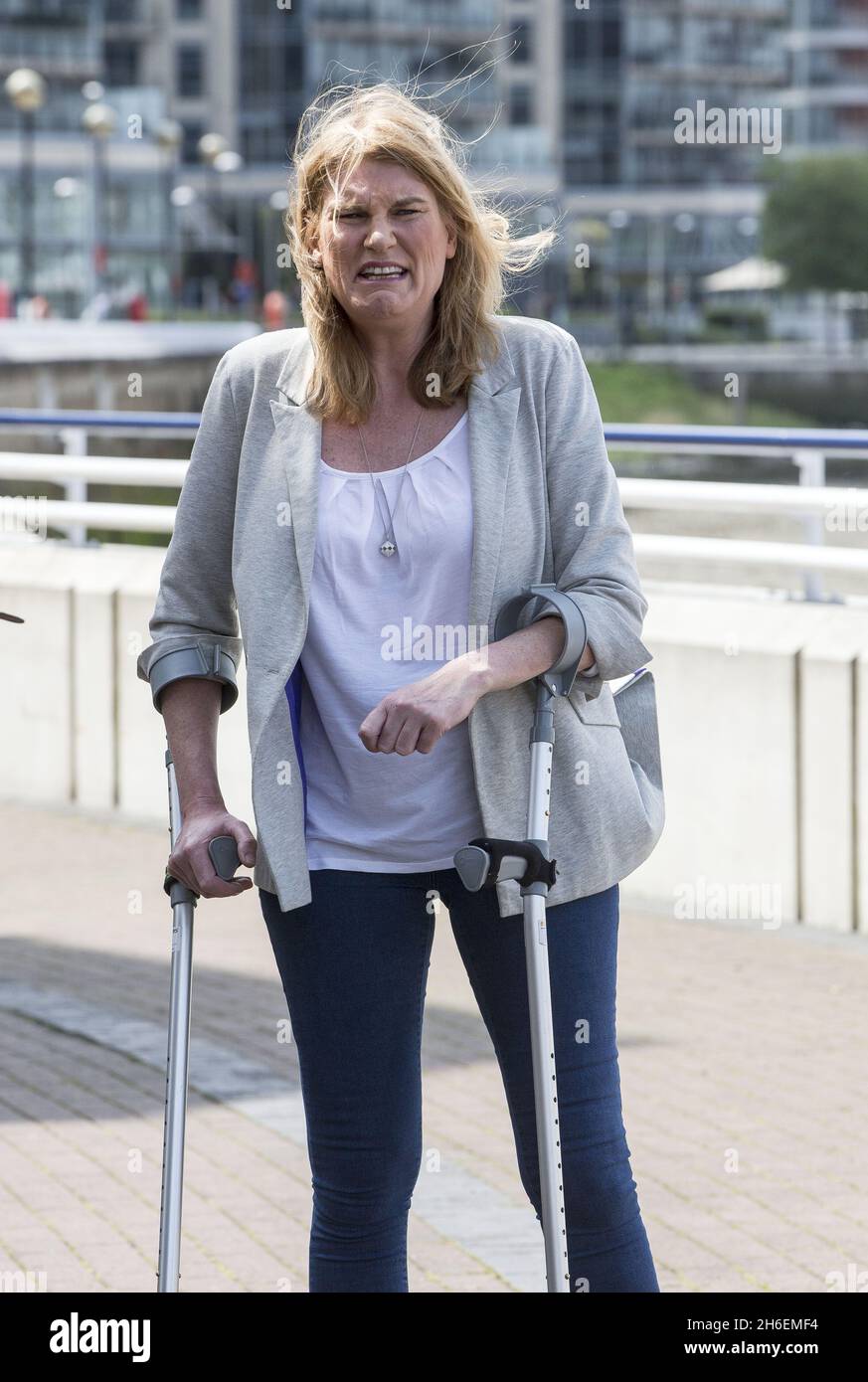 Sally Bercow, wife of John Bercow leaves her flat in Battersea this ...