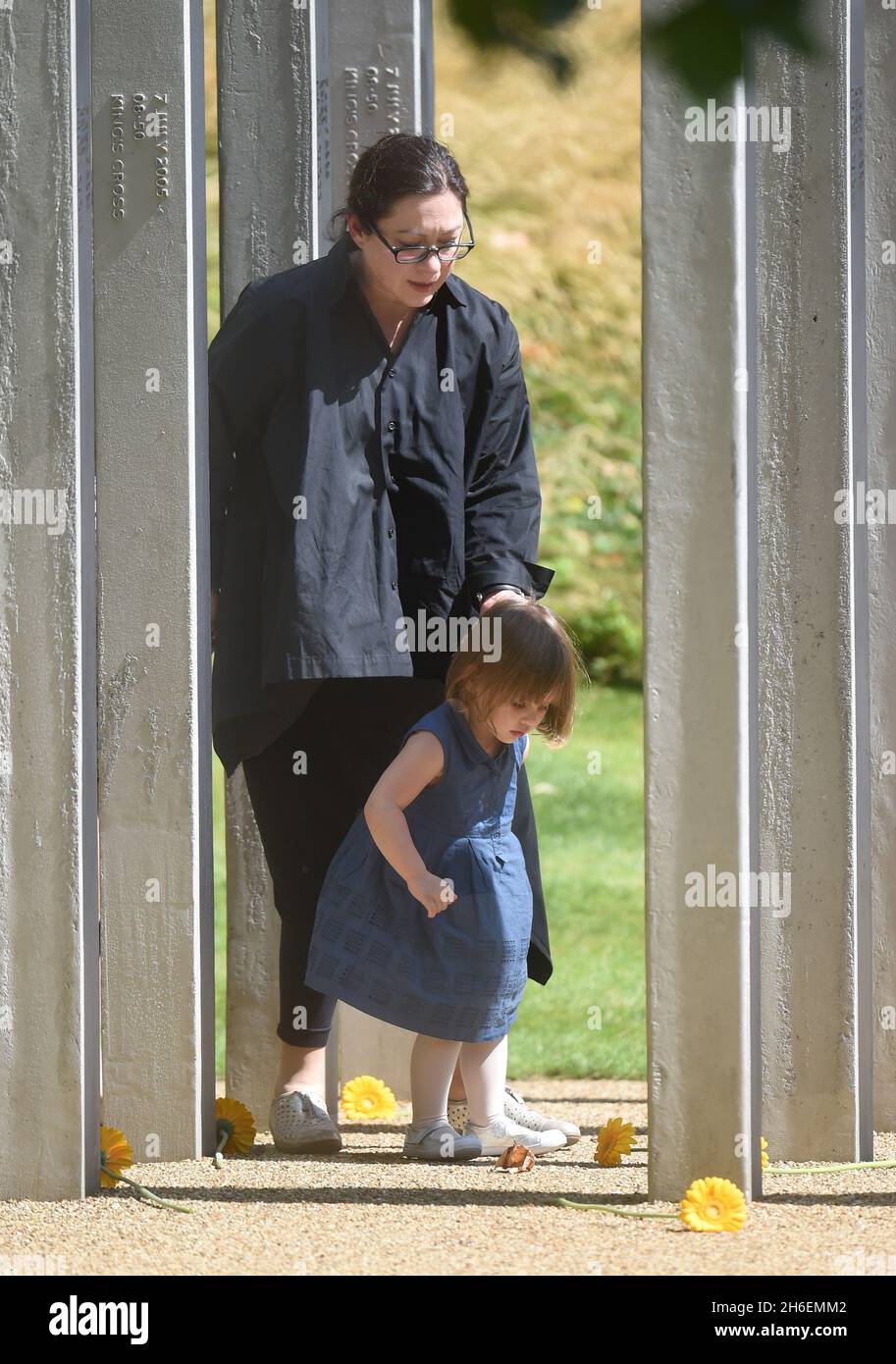 Survivor Gill Hicks and her daughter Amelie at the Hyde Park 7/7 ...