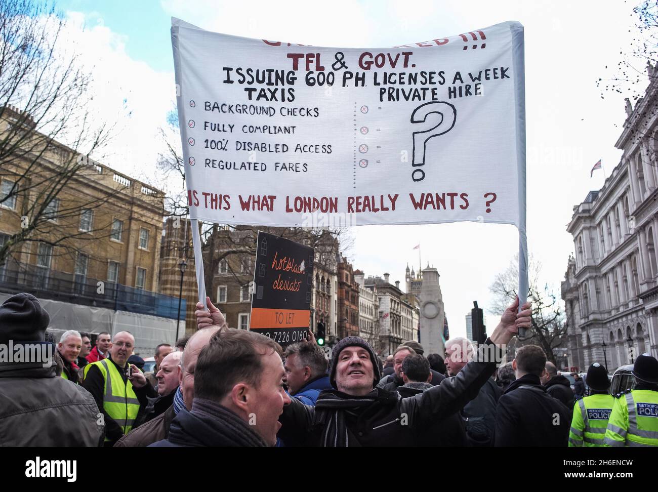 Thousands of black cab drivers brought central London to a standstill ...