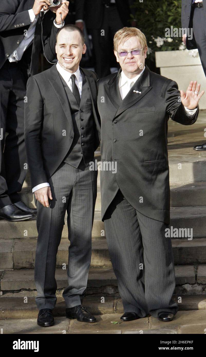Elton john and his partner david furnish hi-res stock photography and ...