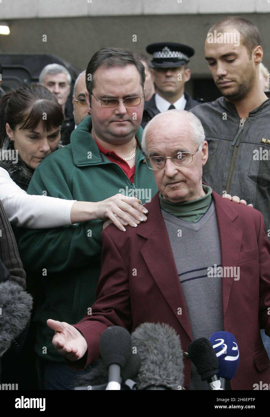 Calum Best, Dickie Best and members of the family along with Denis Law ...