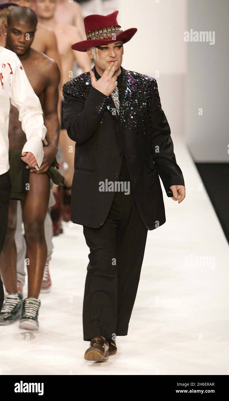 Boy George B-Rude catwalk show at London Fashion Week Stock Photo - Alamy