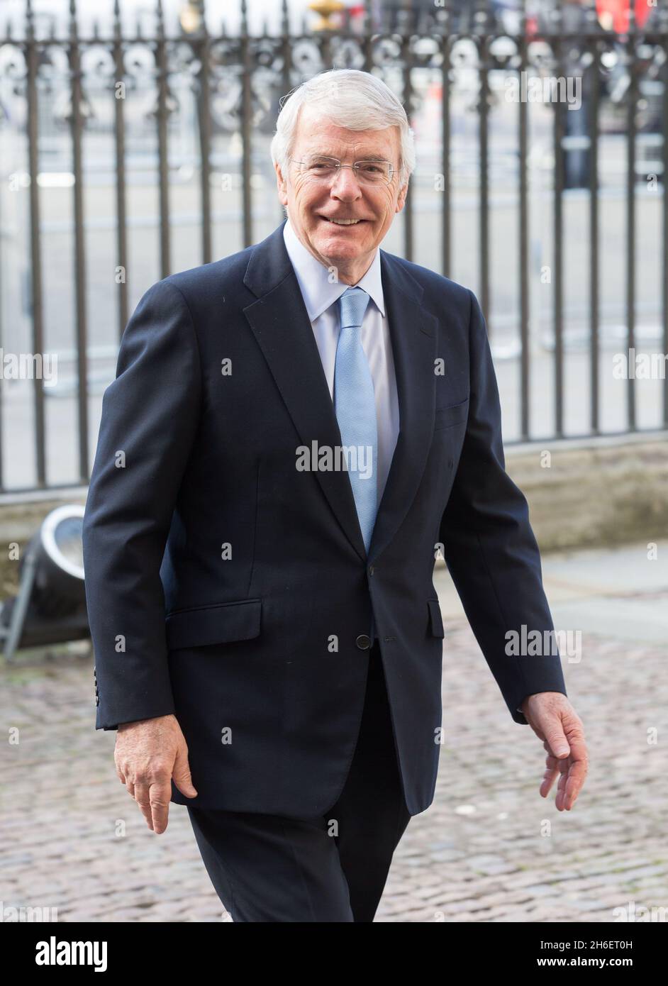John Major arrives Stock Photo - Alamy