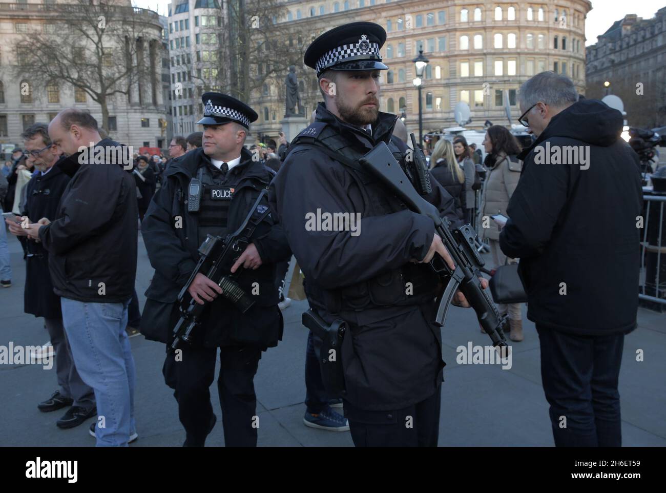 A vigil held in Trafalgar square tonight for the victims of the terror ...