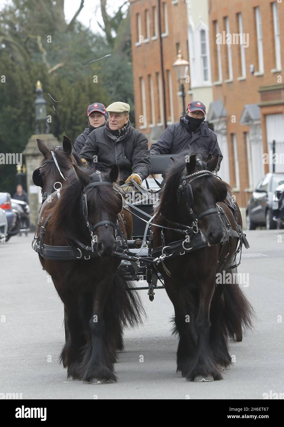 The Duke of Edinburgh riding a carriage Stock Photo - Alamy