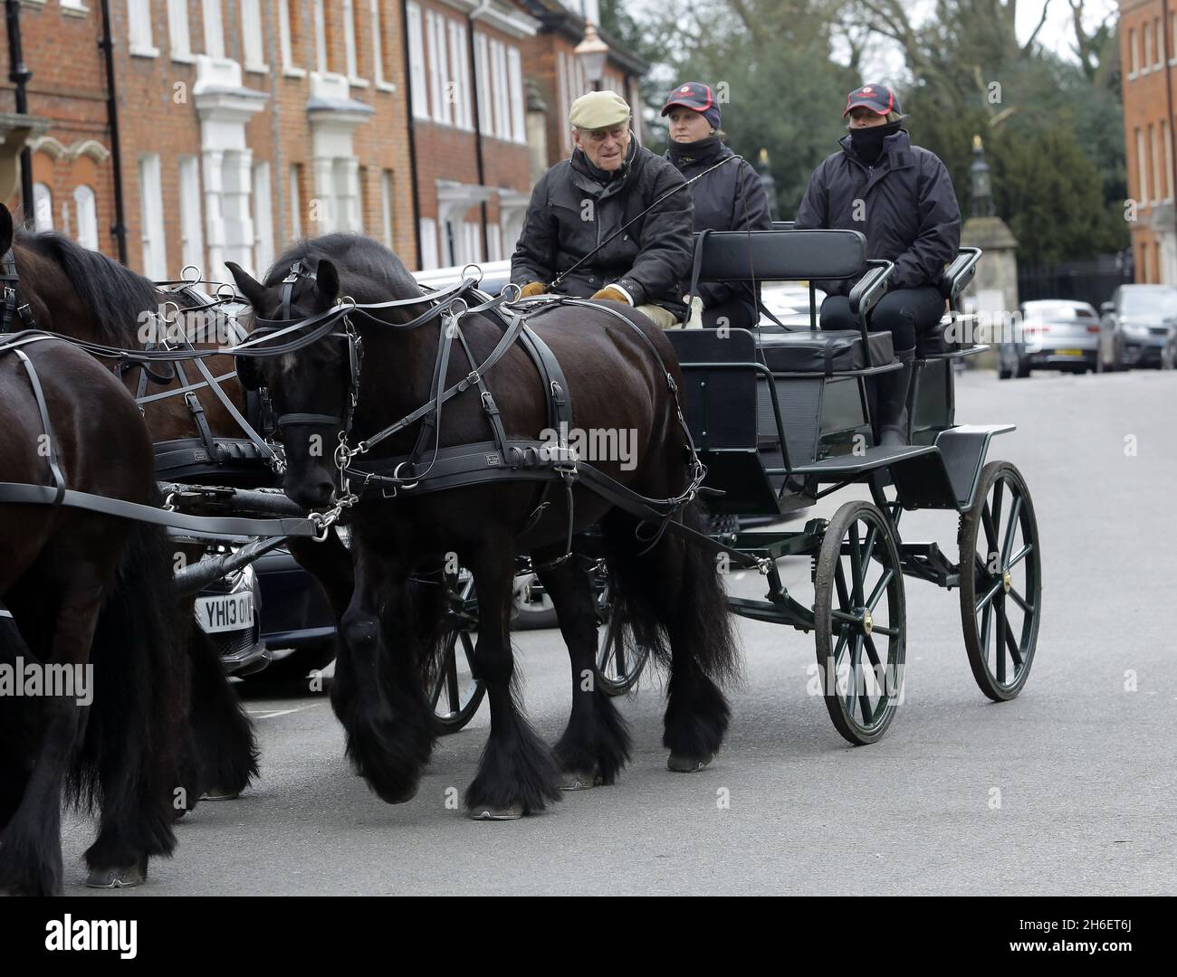 The Duke of Edinburgh riding a carriage Stock Photo - Alamy