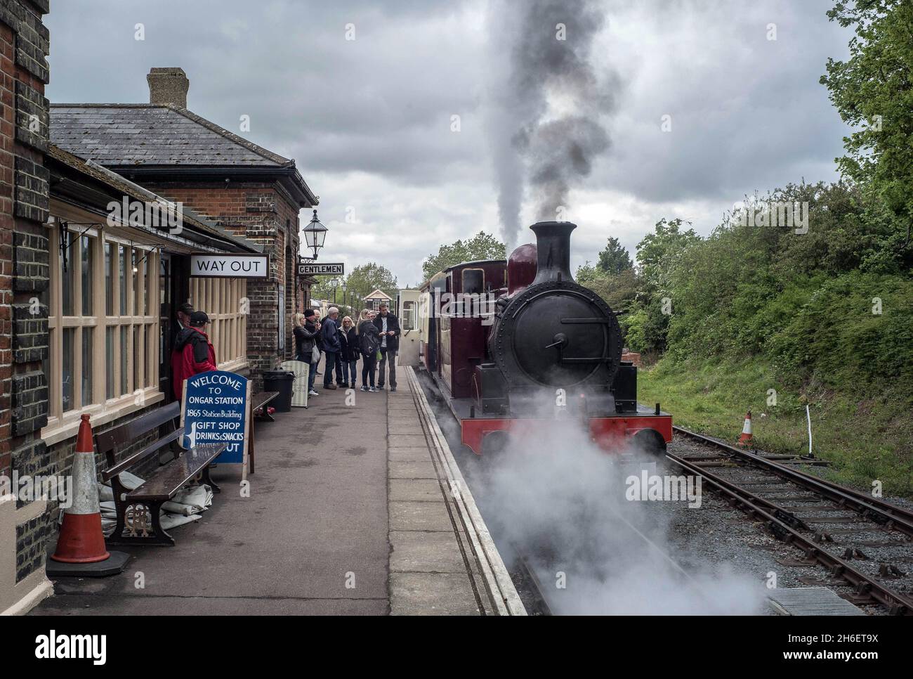 Steam train enthusiasts in Essex enjoy the Epping Ongar railway on a ...