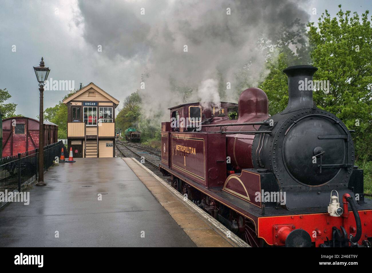Steam train enthusiasts in Essex enjoy the Epping Ongar railway on a ...
