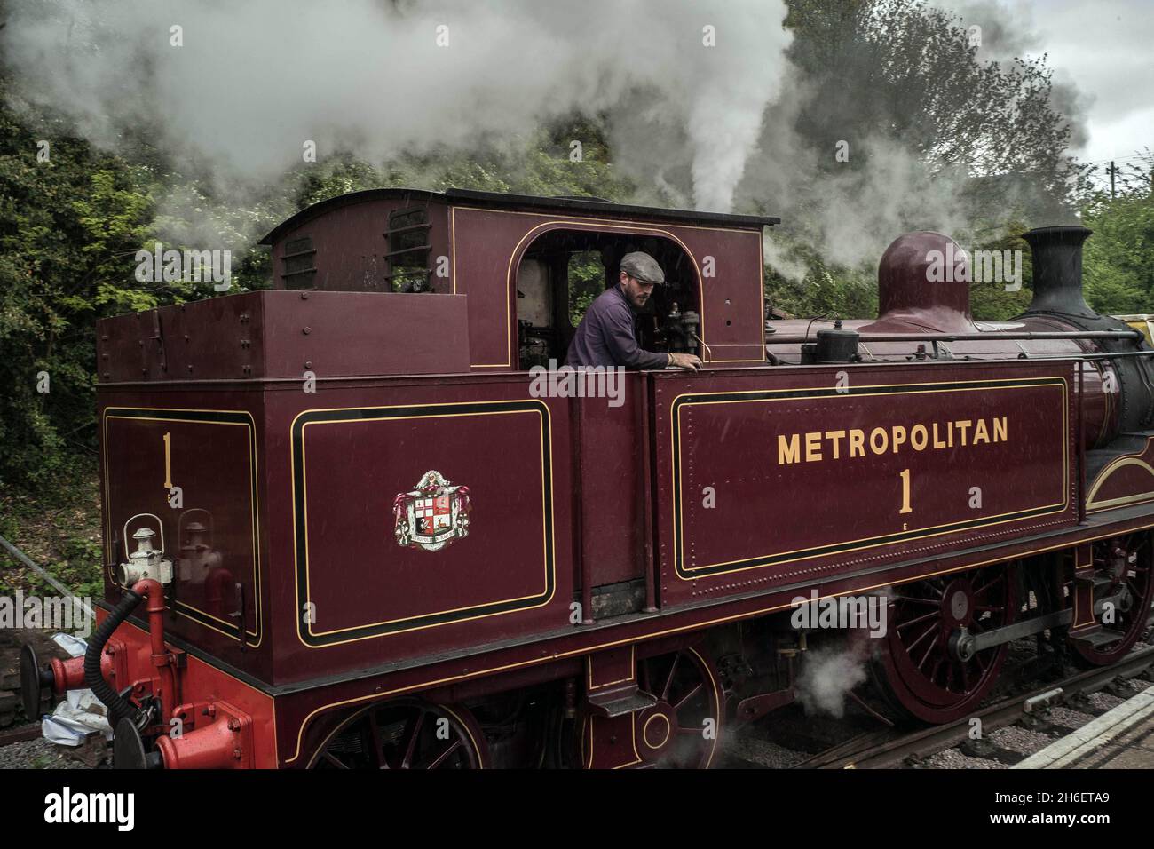 Steam train enthusiasts in Essex enjoy the Epping Ongar railway on a ...