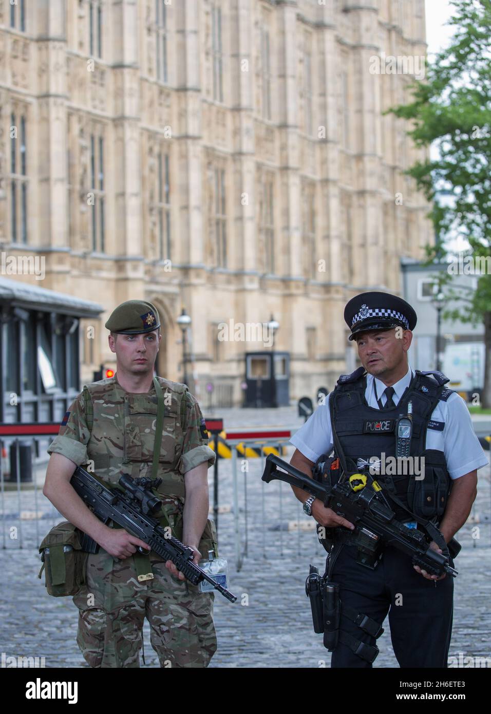Armed soldiers and police officers pictured on the streets of ...