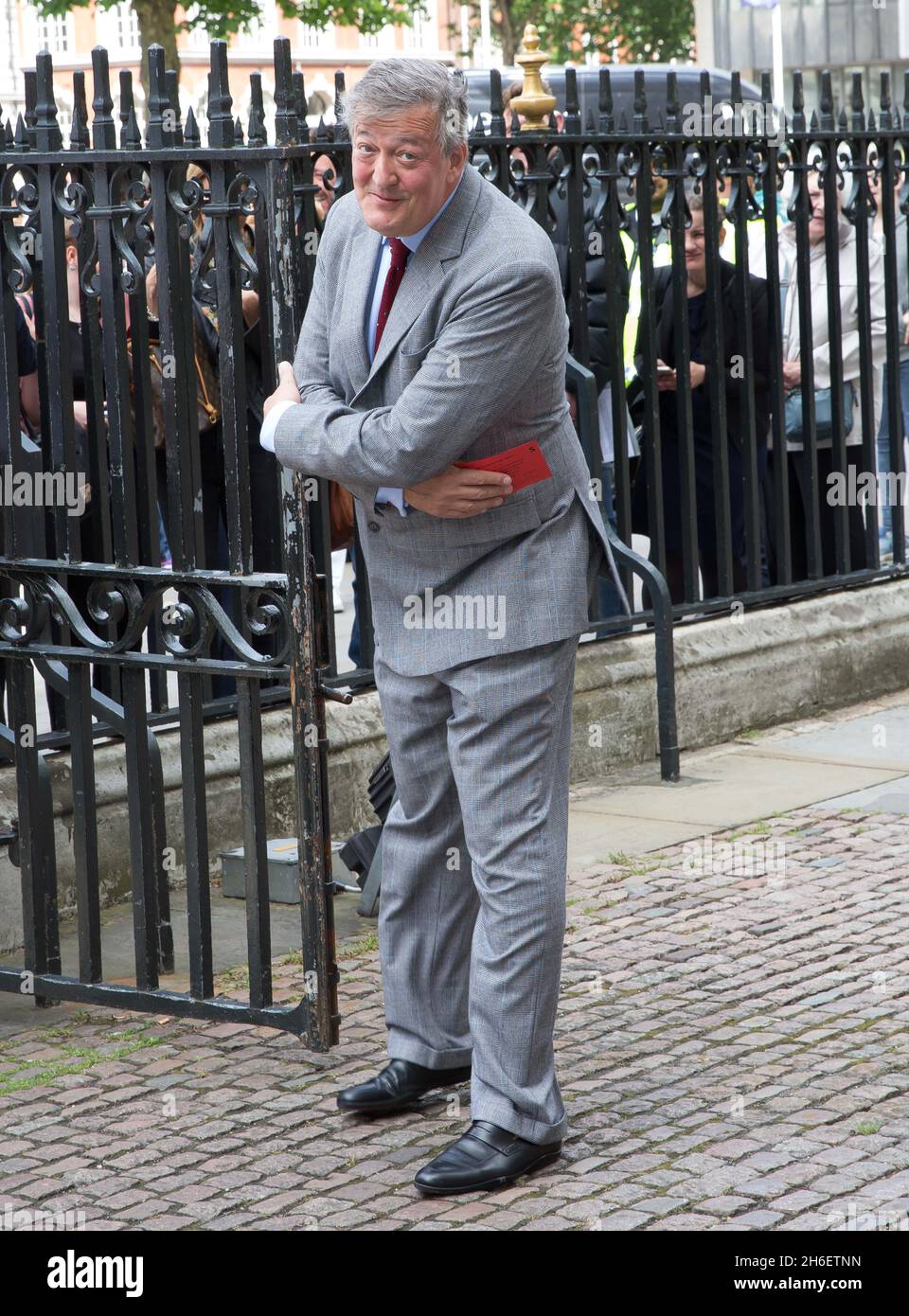 Stephen Fry attends Ronnie Corbett memorial service held at Westminster ...