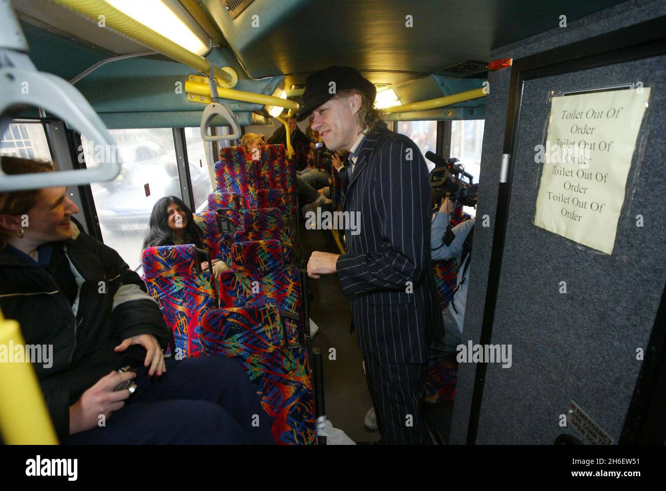 Sir Bob Geldof meets protestors who have travelled to Haymarket Station ...