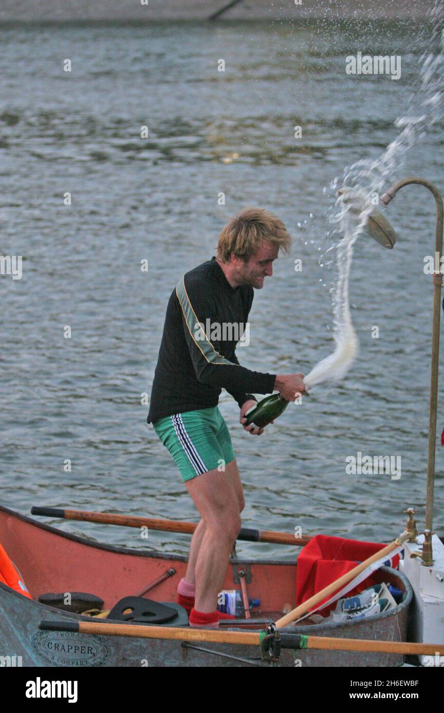 Tim Fizthigham finishes the last leg of his 250km journey from France ...