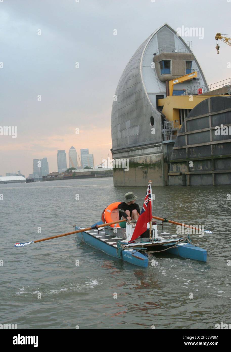 Tim Fizthigham finishes the last leg of his 250km journey from France ...