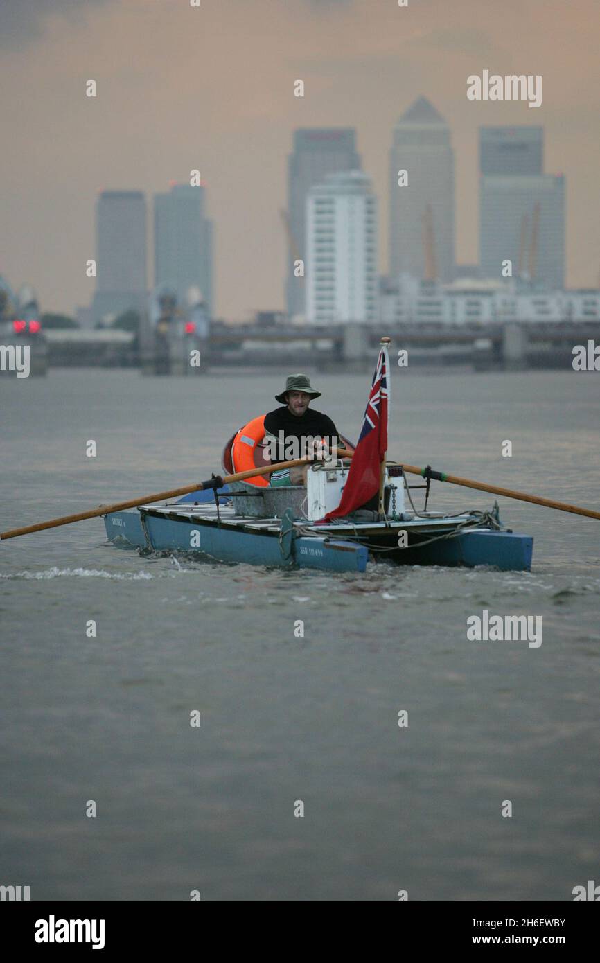 Tim Fizthigham finishes the last leg of his 250km journey from France ...