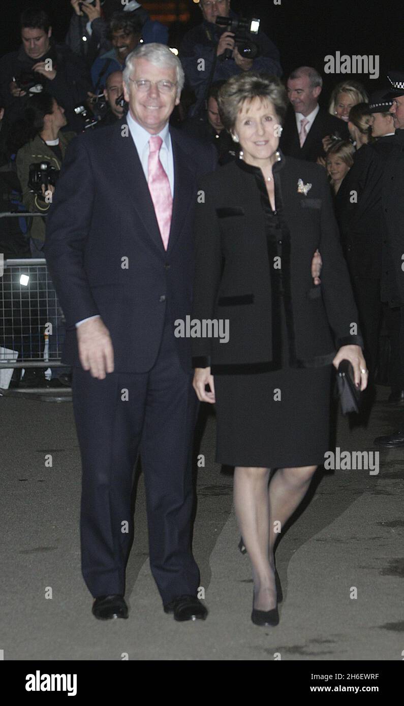 John Major and wife Norma arriving for Baroness Margaret Thatcher's ...
