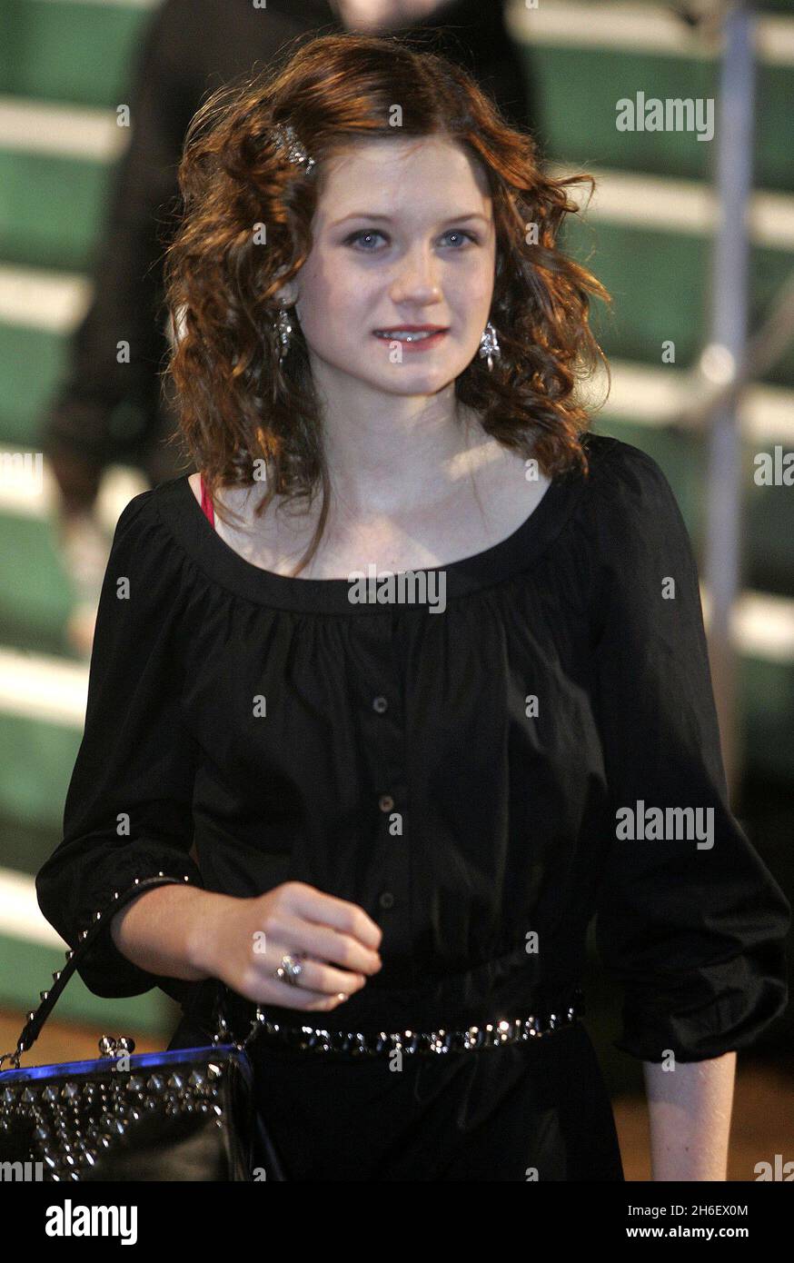 Bonnie Wright arriving at the Harry Potter And The Goblet Of Fire film premiere, Leicester ...